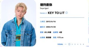 KEY TO LIT（キテレツ）のメンバーカラーとメンバープロフィール